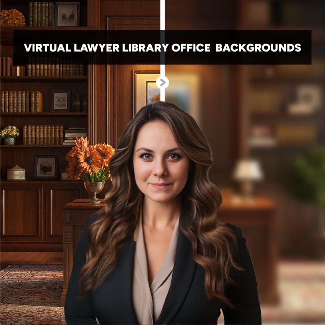 Professional Virtual Lawyer Library Office Backgrounds for Legal ...