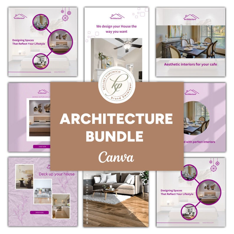Architecture Canva Template Bundle | Interior Design Instagram ...