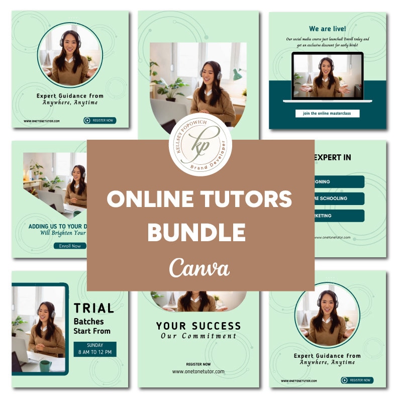 Online Tutors Canva Templates Bundle: Elevate Your Brand With Business ...