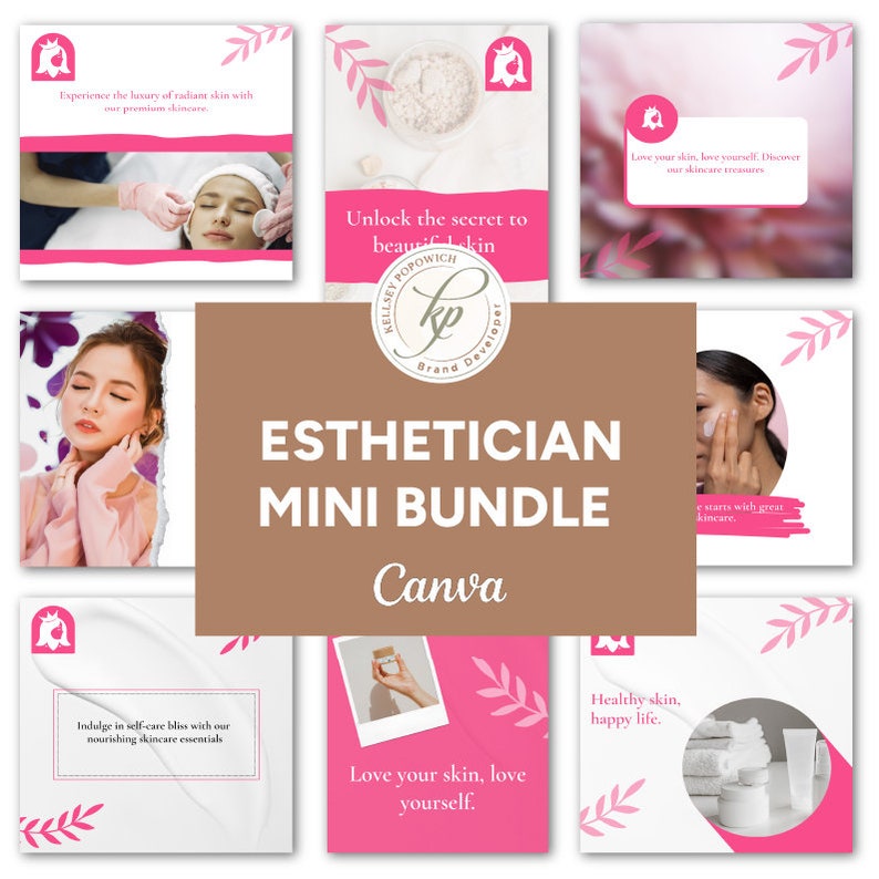 Esthetician Template Mini Bundle: Your Path to Stunning Online ...