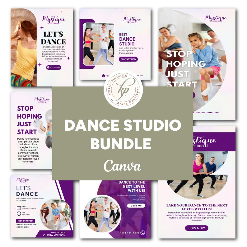 Dance Studio Instagram Post Templates | Everything You Need for Your ...