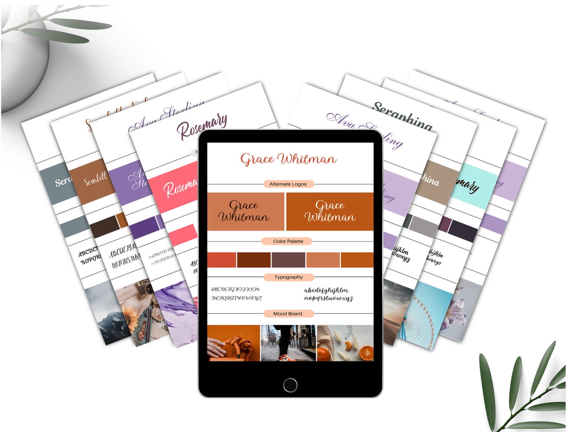 10 Brand Kit Template Mini Brand Board Template Mini Branding Kit Mood ...