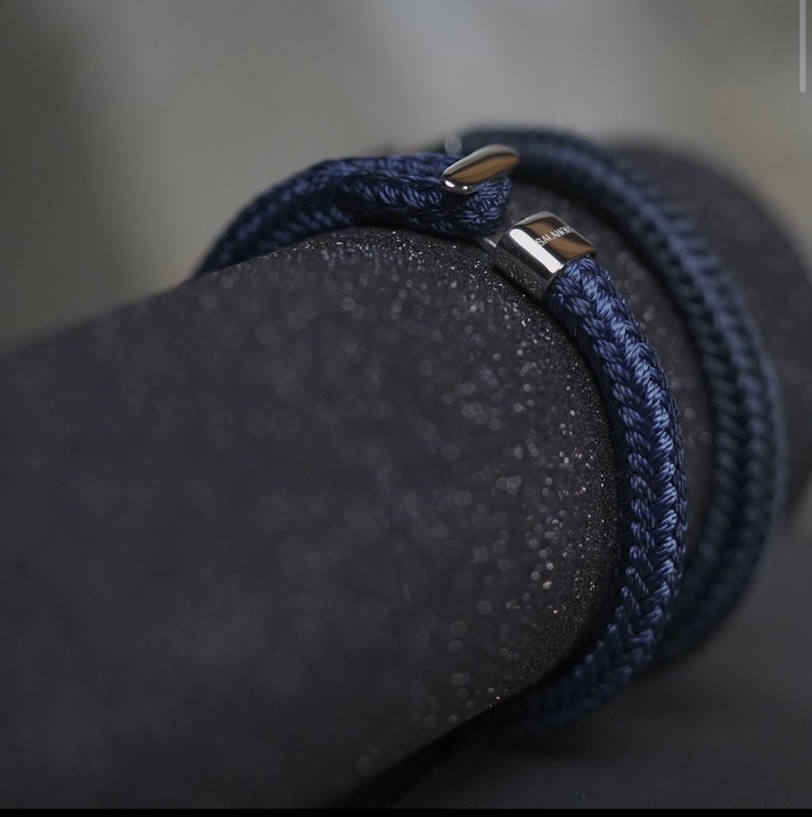 Mens Nylon Bracelet, Black Rope Bracelet, Nautical Bracelet, Gift for ...