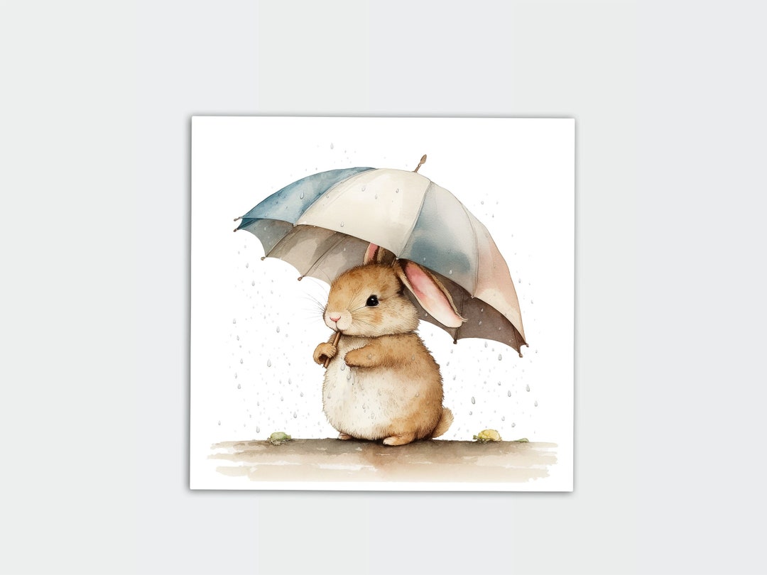 Baby Bunny in the Rain - Fine Art Digital Download From Original ...