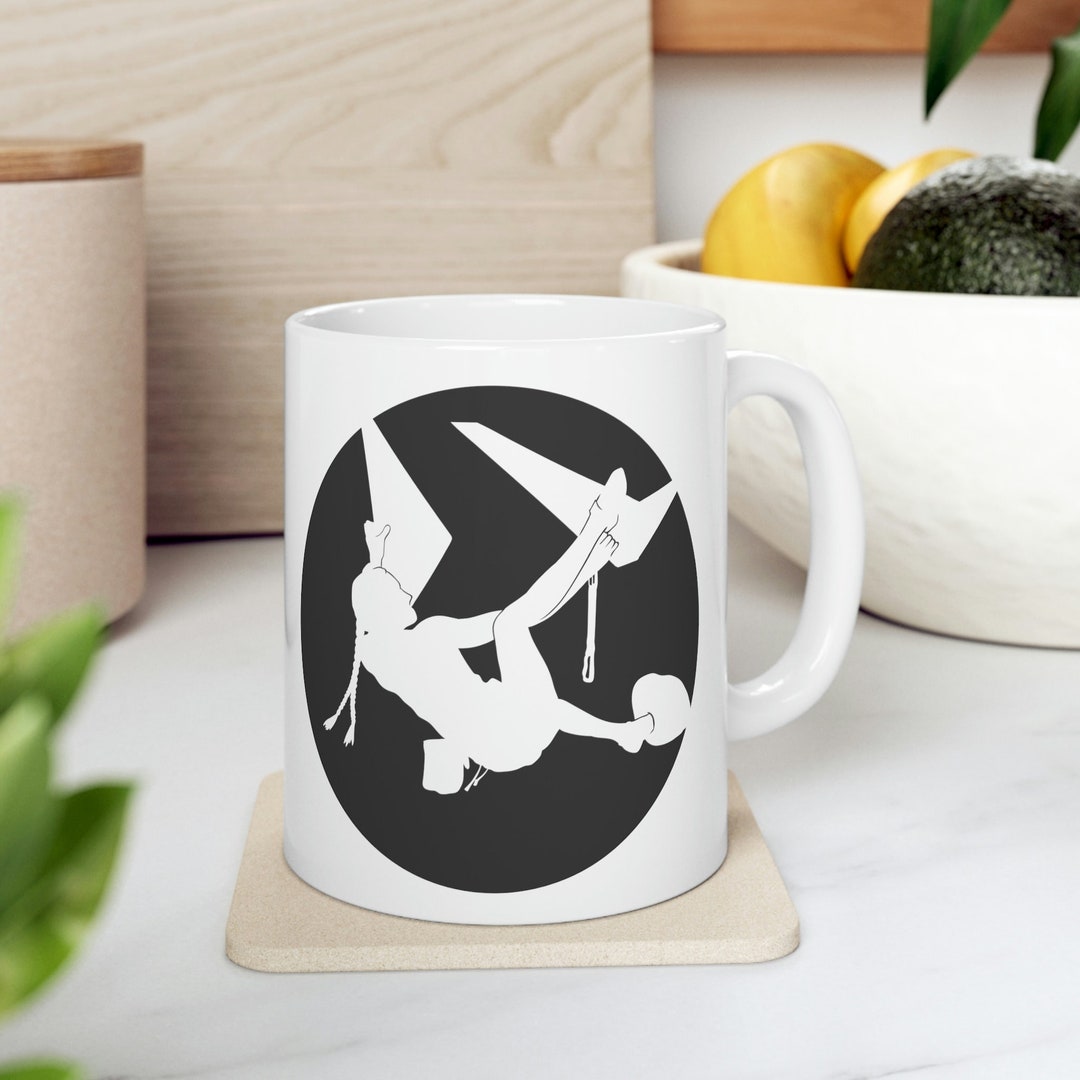 Indoor Climbing (female Silhouette) - Rock Climbing / Bouldering Mug ...