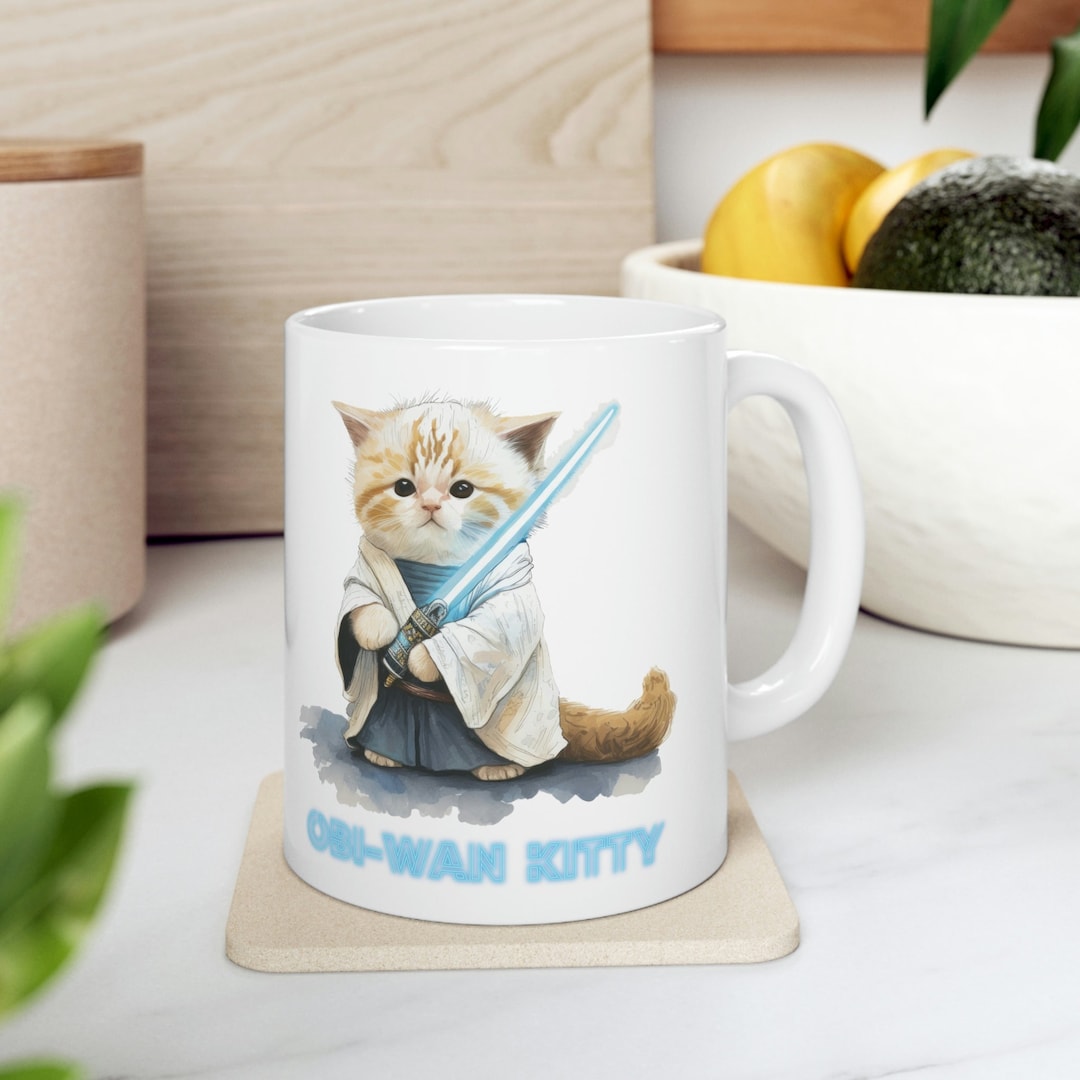 Obi-wan Kitty Fun Cute Kitten / Cat Coffee Mug 11oz great Gift Idea - Etsy