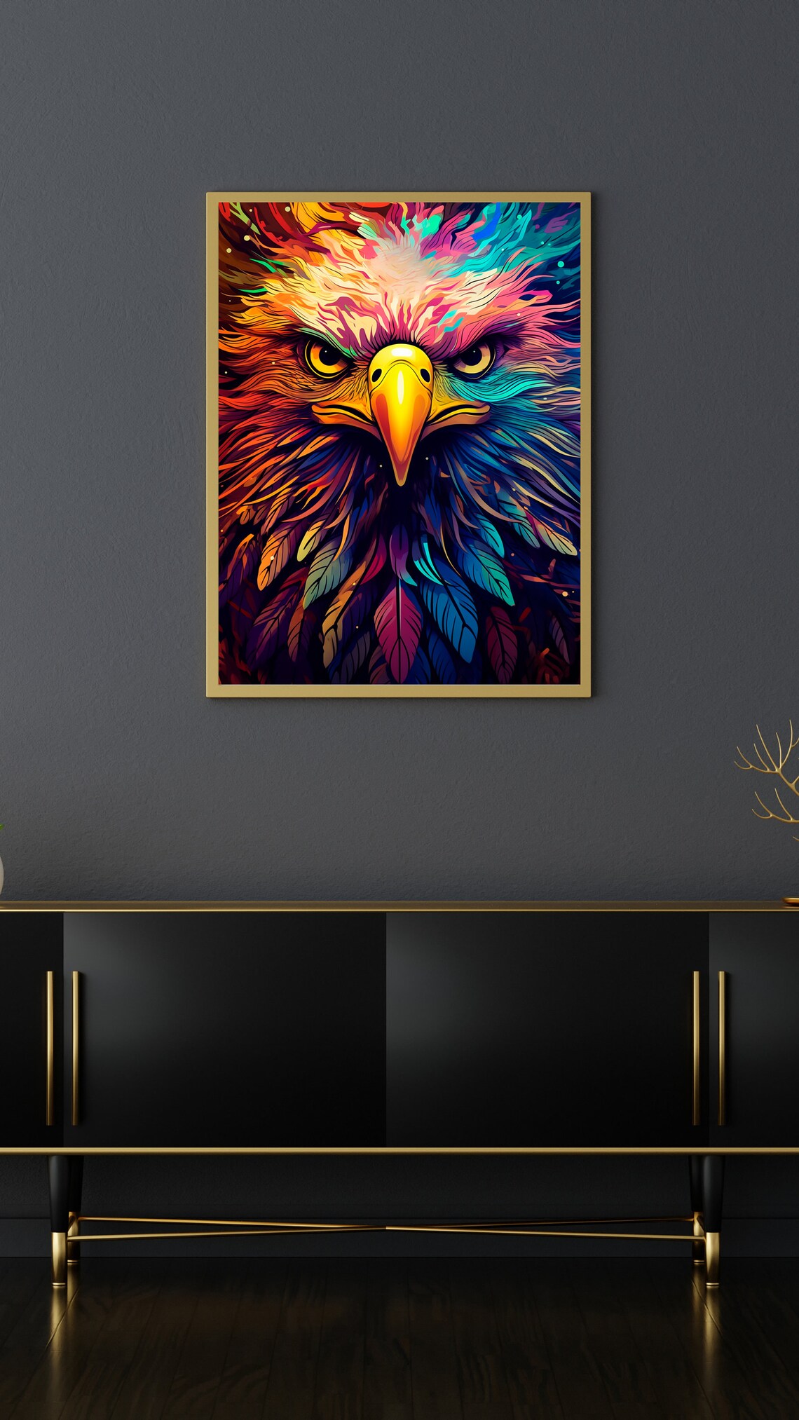 Psychedelic Eagle, Digital Art. Printable, Wall Art, Free Commercial Use. - Etsy