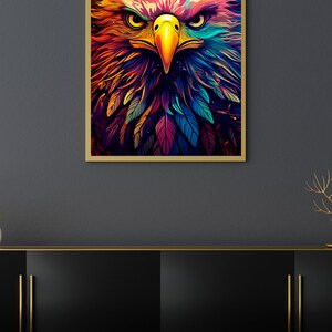 Psychedelic Eagle, Digital Art. Printable, Wall Art, Free Commercial ...