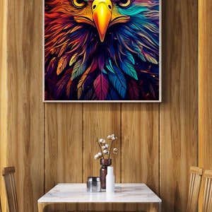 Psychedelic Eagle, Digital Art. Printable, Wall Art, Free Commercial ...