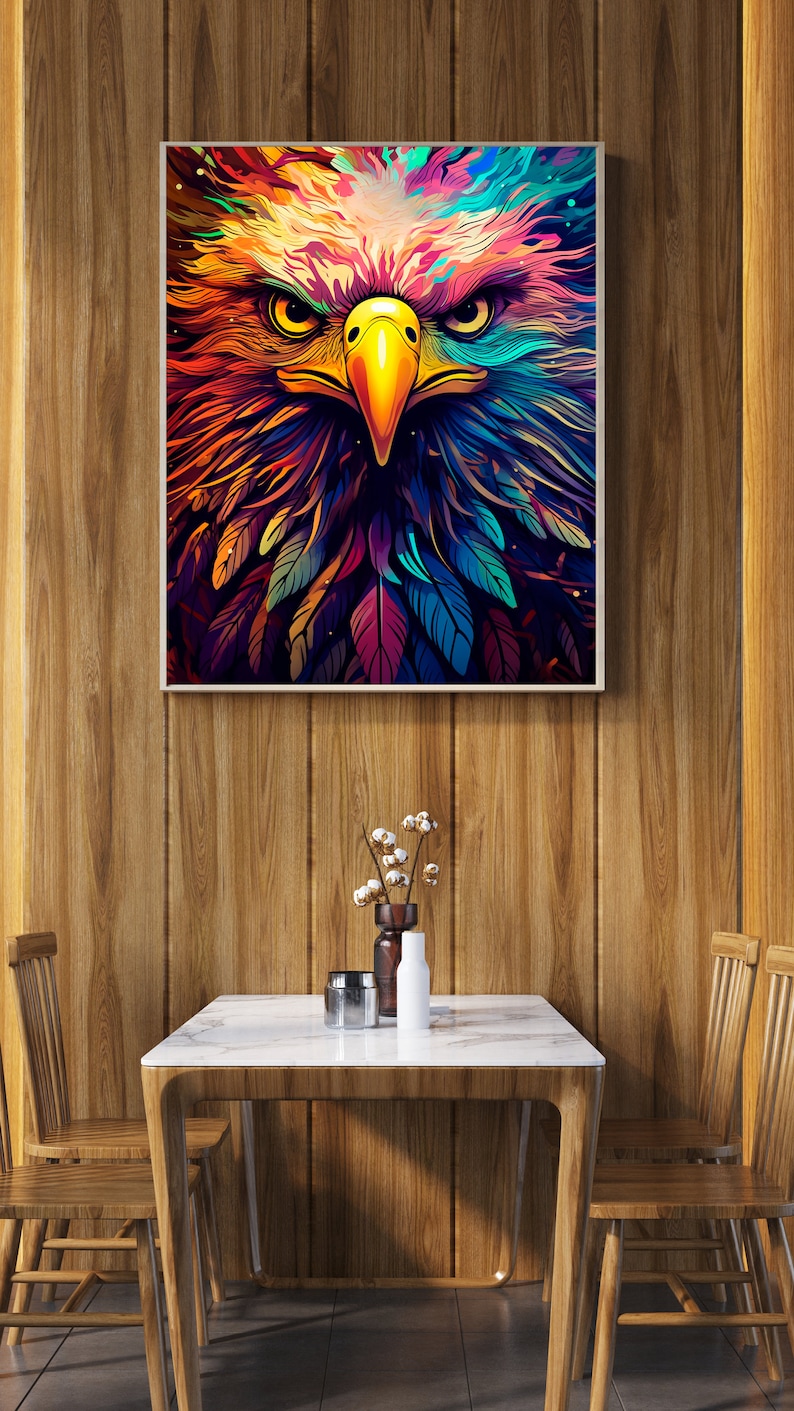 Psychedelic Eagle, Digital Art. Printable, Wall Art, Free Commercial ...