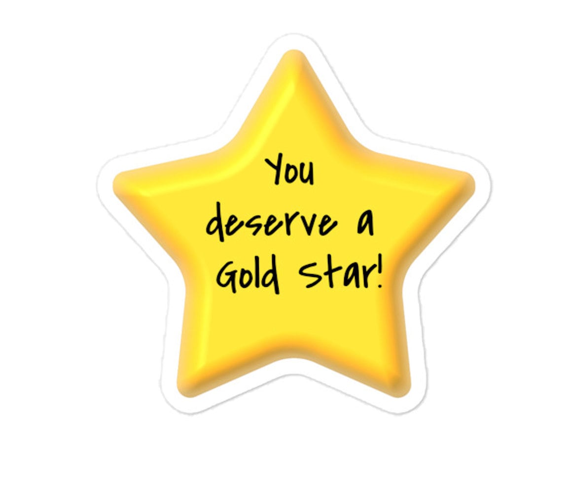 Gold Star Sticker Clipart