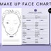 Editable Makeup Artist Face Chart: Canva Template (digital Download) - Etsy