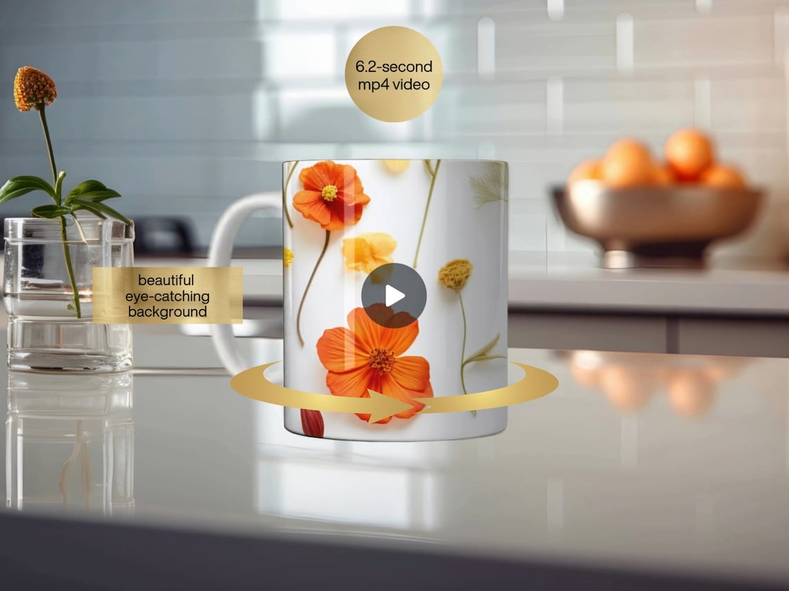 Rotating Mug Video Mockup Animated Mug Mockup Mug Drag and Drop Canva ...