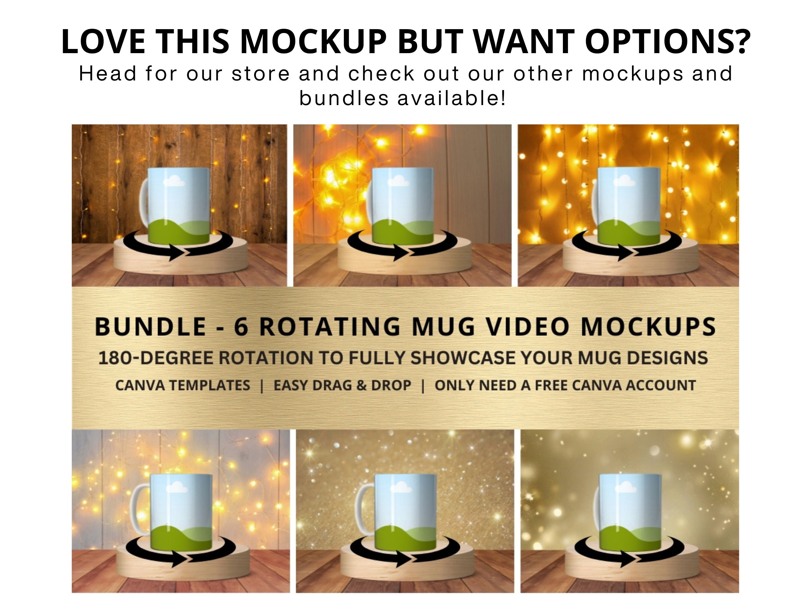 Rotating Mug Video Mockup Animated Mug Mockup Mug Drag and Drop Canva ...