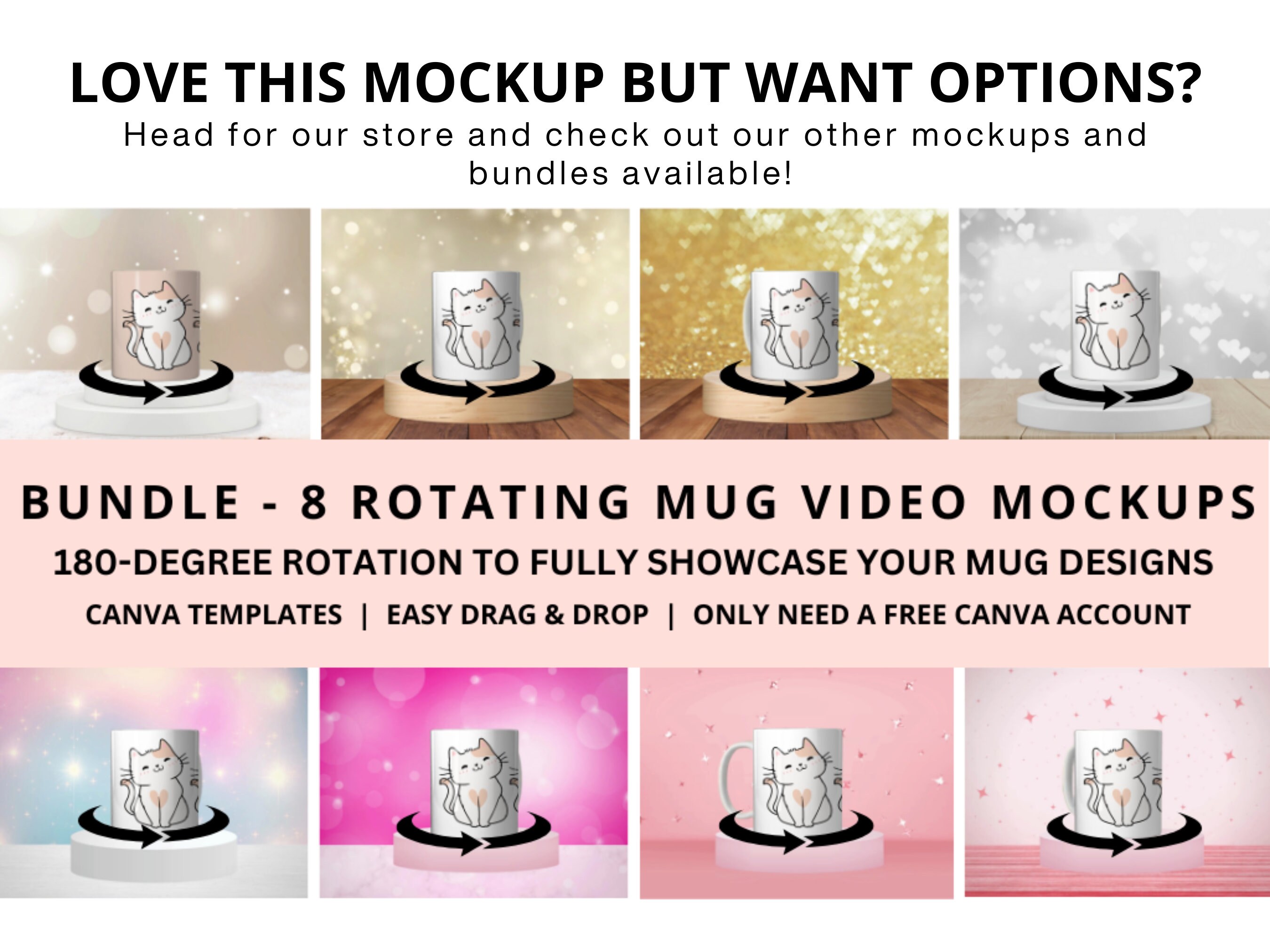 Rotating Mug Video Mockup Animated Mug Mockup Mug Drag and Drop Canva ...