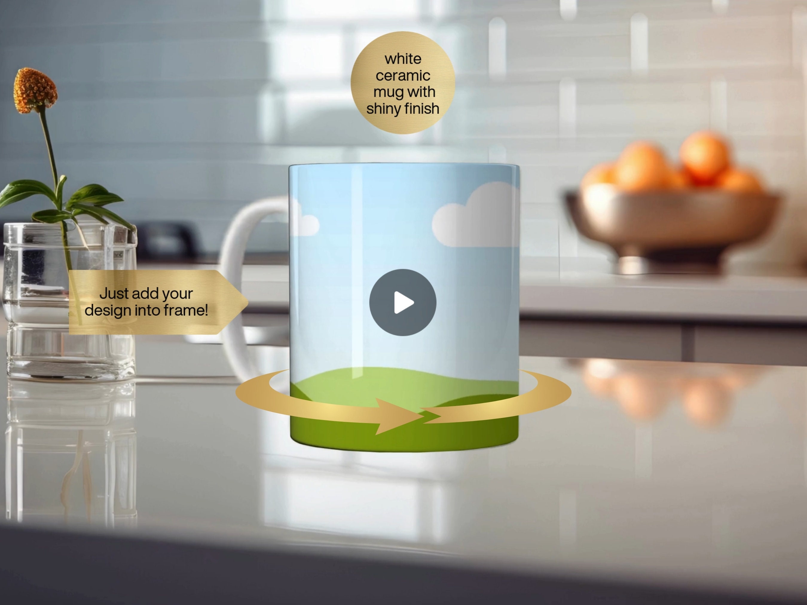Rotating Mug Video Mockup Animated Mug Mockup Mug Drag and Drop Canva ...