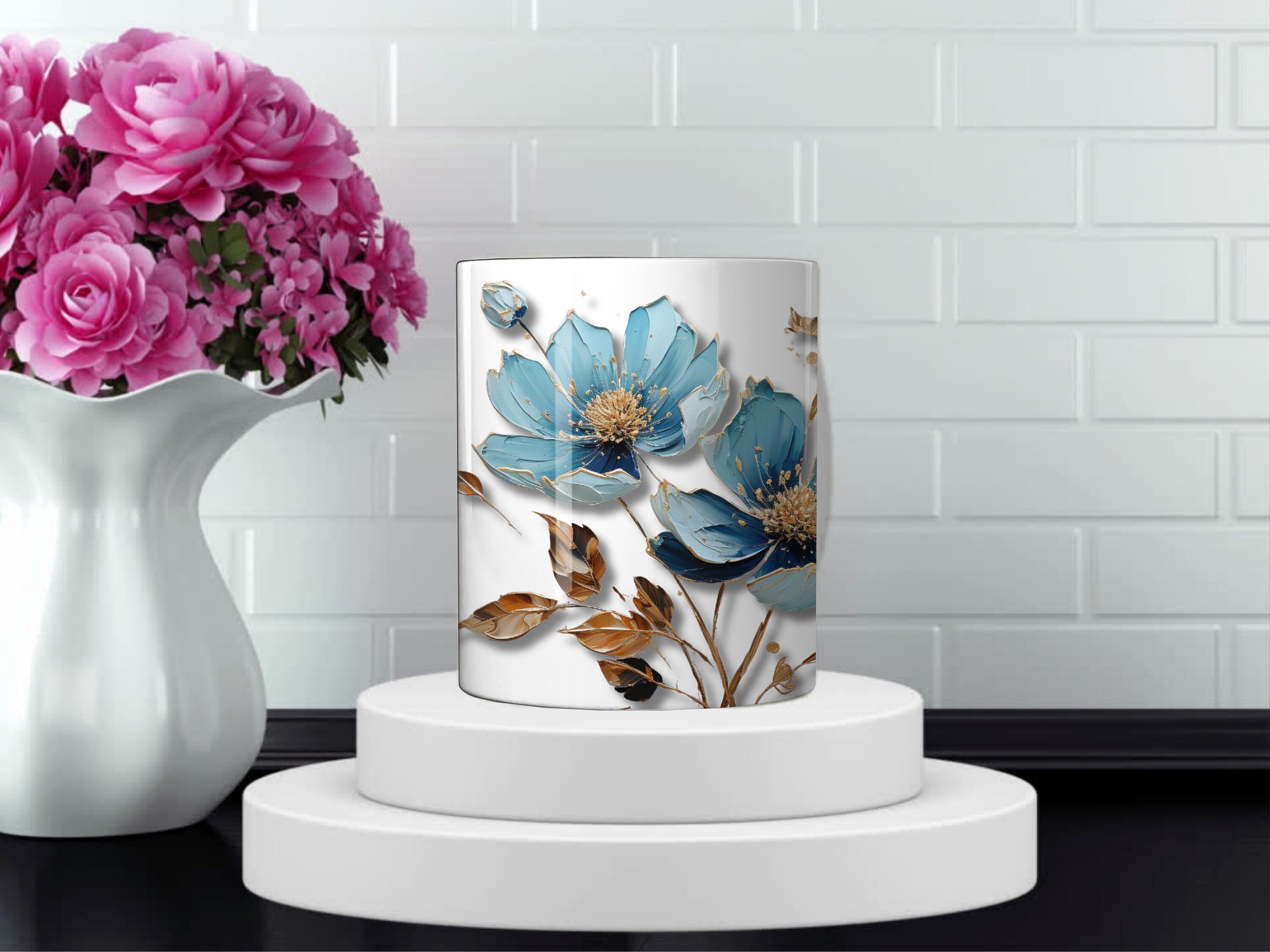Rotating Mug Video Mockup 3D Animated White Mug Drag and Drop Canva ...