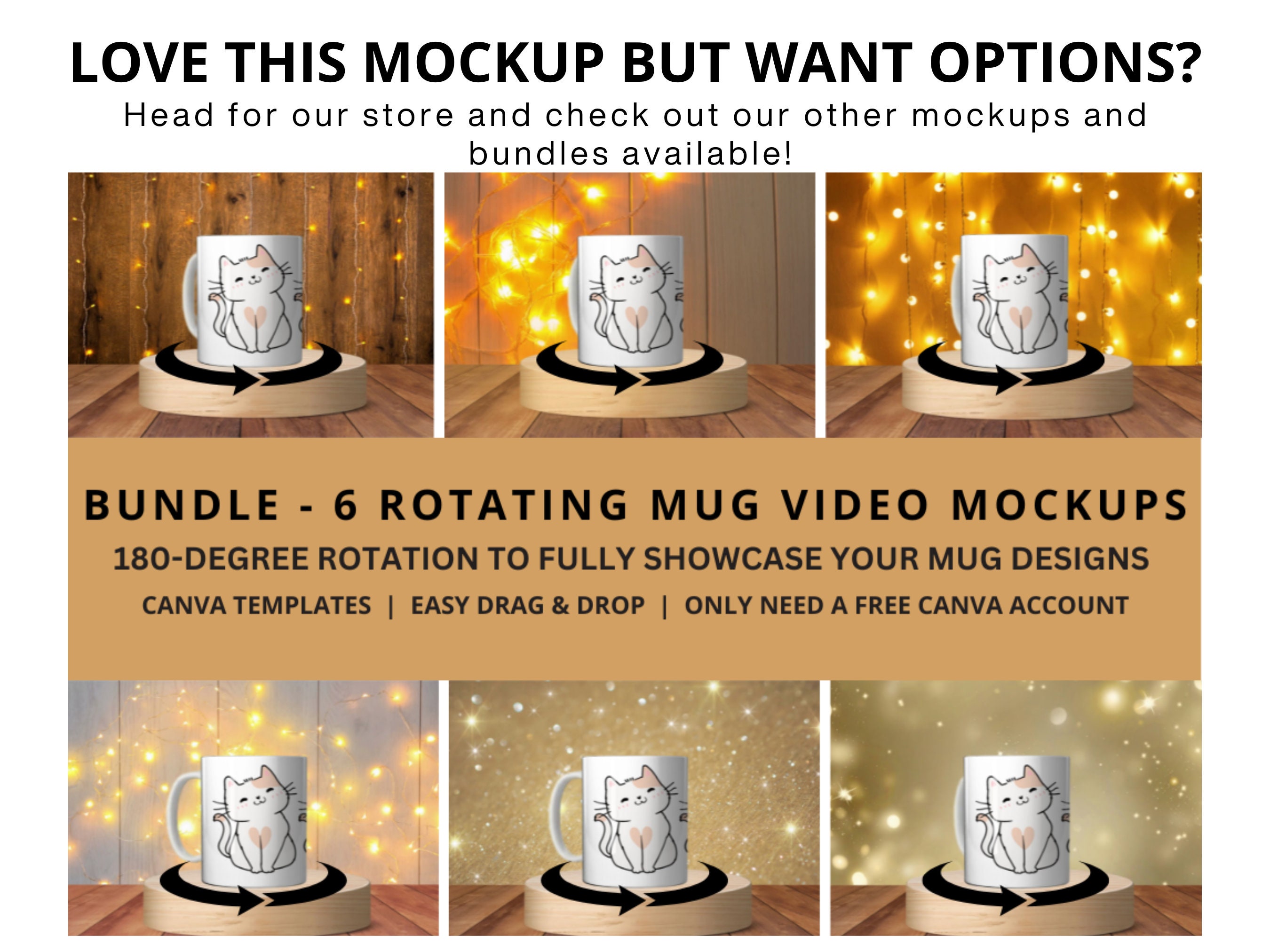 Rotating Mug Video Mockup Animated Mug Mockup Mug Drag and Drop Canva ...