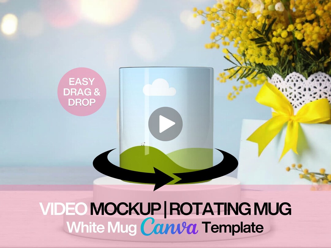 Mother's Day Rotating Mug Video Mockup Animated Mug Mockup Mug Drag ...