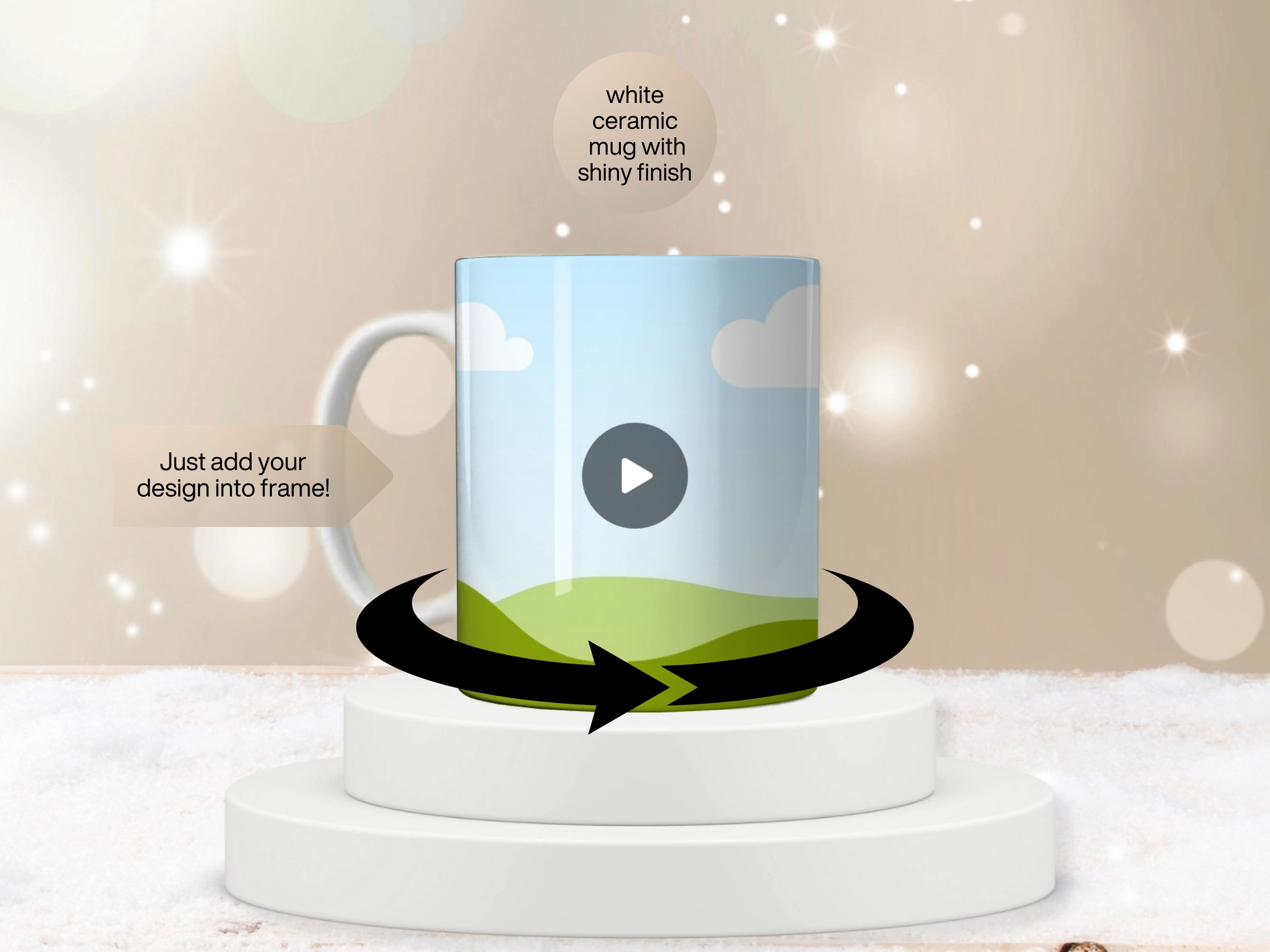 Rotating Mug Video Mockup Animated Mug Mockup Mug Drag and Drop Canva ...