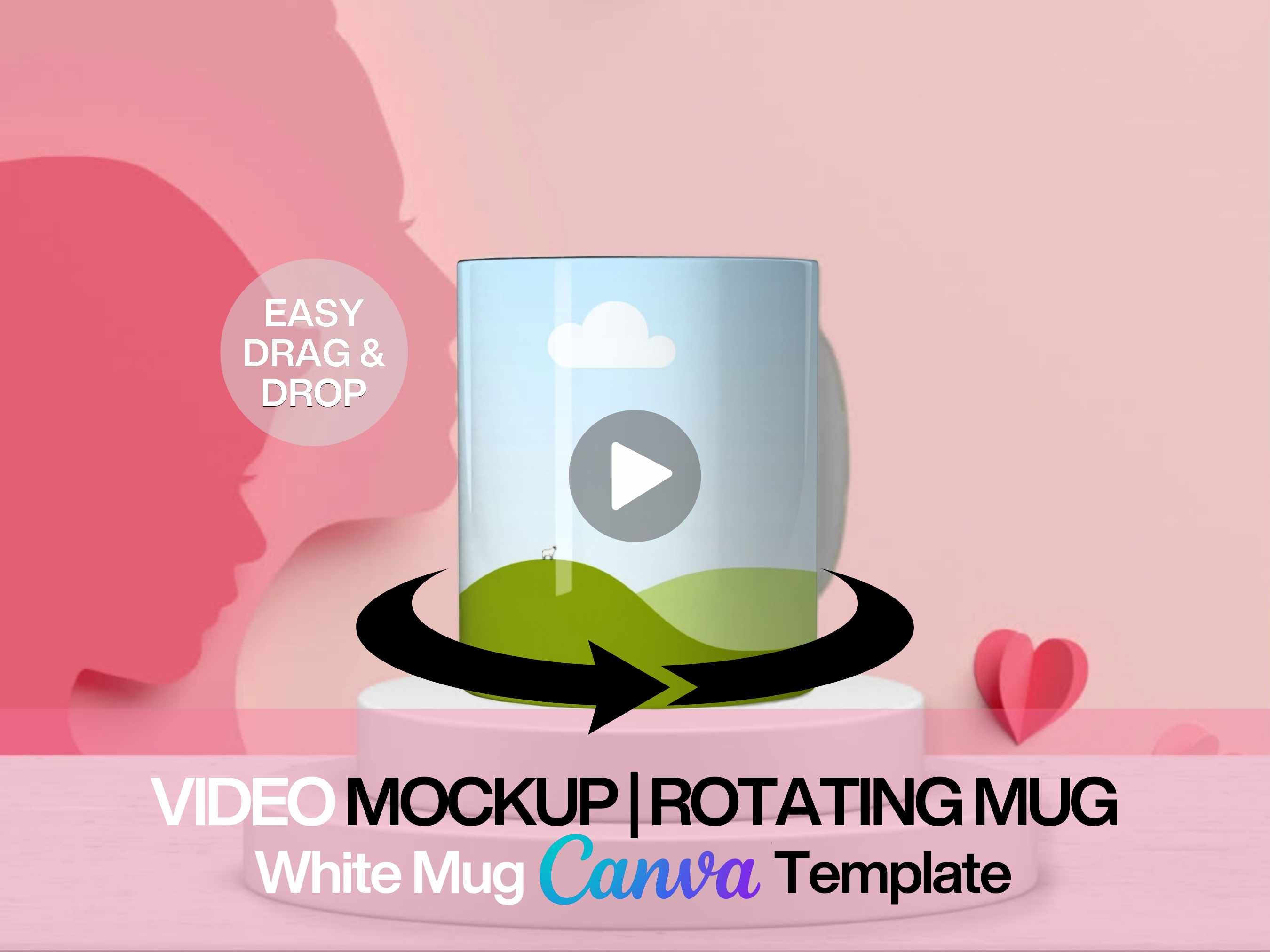 Mother's Day Rotating Mug Video Mockup: Canva Drag & Drop (11oz) - Etsy