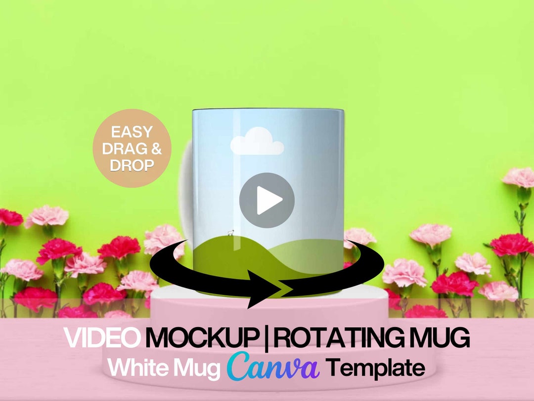 Mother's Day Rotating Mug Video Mockup Animated Mug Mockup Mug Drag ...