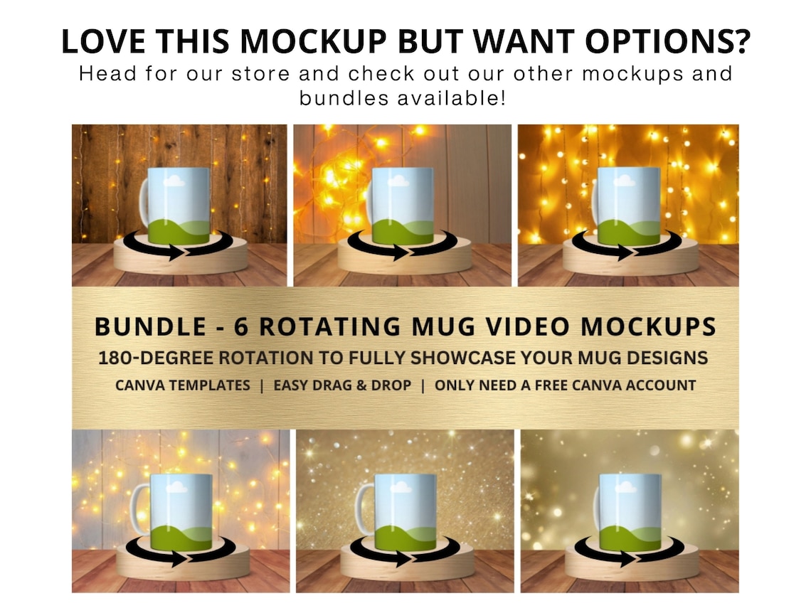 Rotating Mug Video Mockup Animated Mug Mockup Mug Drag and Drop Canva ...