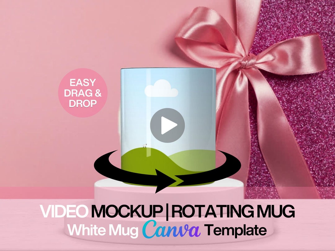 Mother's Day Rotating Mug Video Mockup Animated Mug Mockup Mug Drag ...