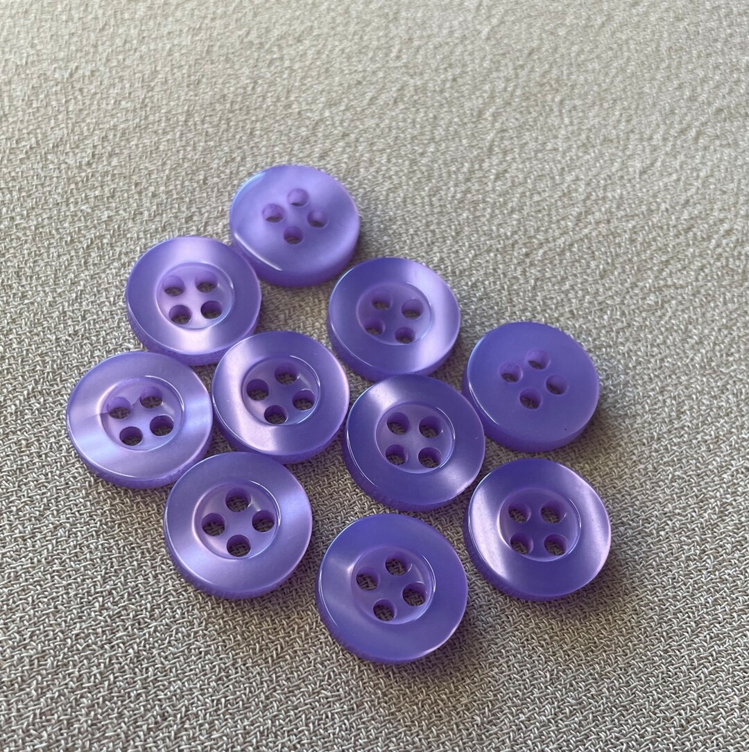 Lilac Four Hole Buttons, Sewing Crafts (11.5mm) - Etsy
