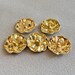 Gold Metal Buttons 20mm, Set of 5, Crinkled Design, Sewing and Fashion ...