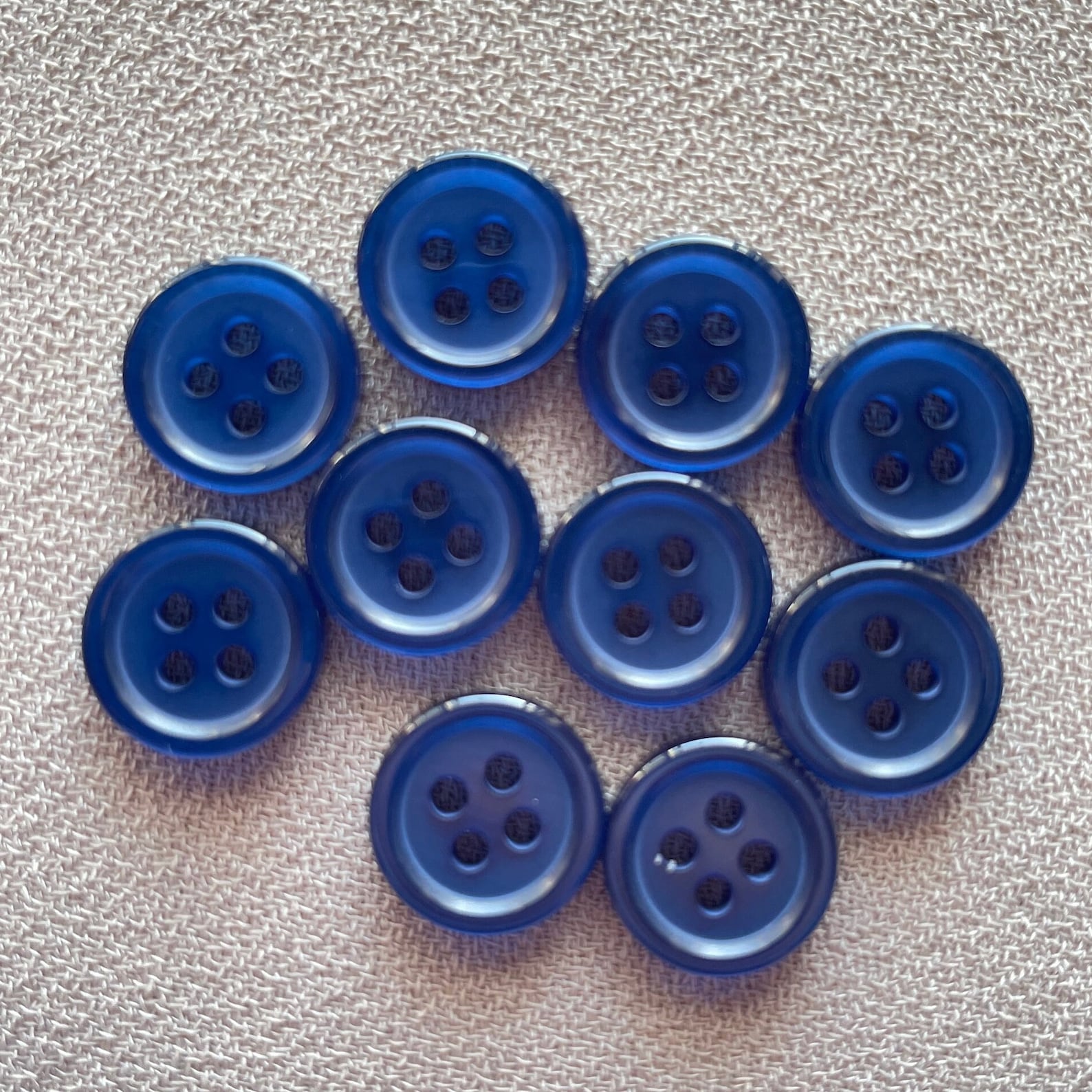 Pack of 10 and 20 Dark Blue Four Hole Buttons for Shirts, Blouses ...