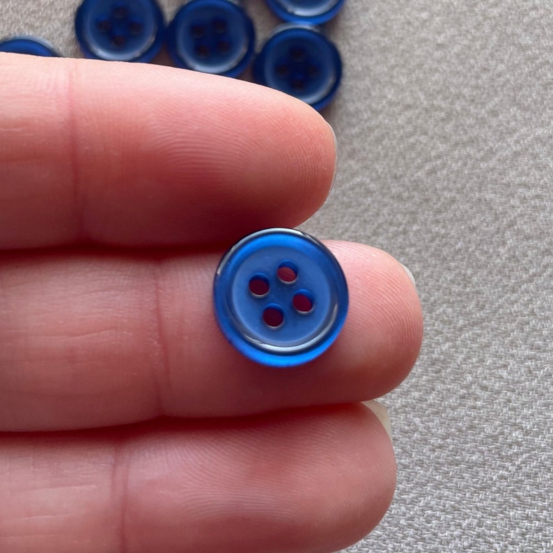 Pack of 10 and 20 Dark Blue Four Hole Buttons for Shirts, Blouses ...