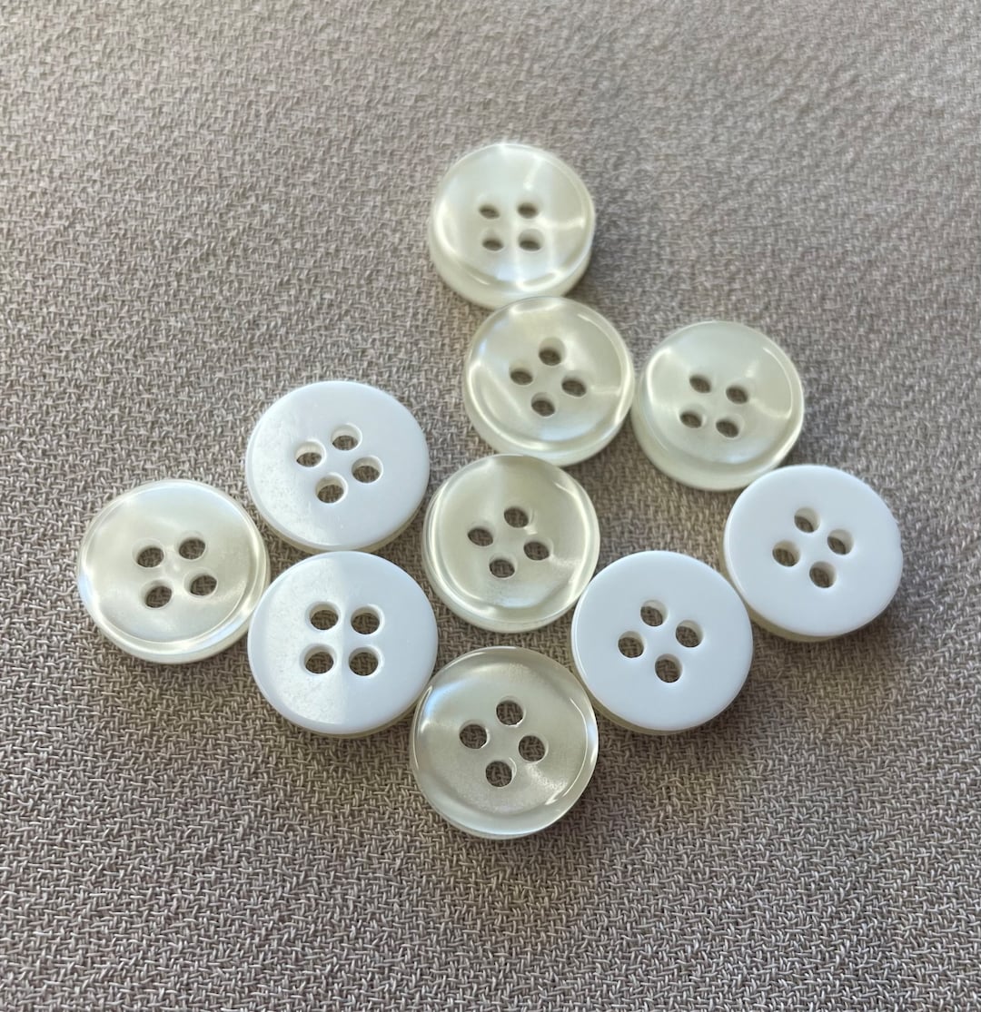 Pack of 10 Ivory White Four Hole Buttons for Shirts, Blouses, Sewi - Etsy