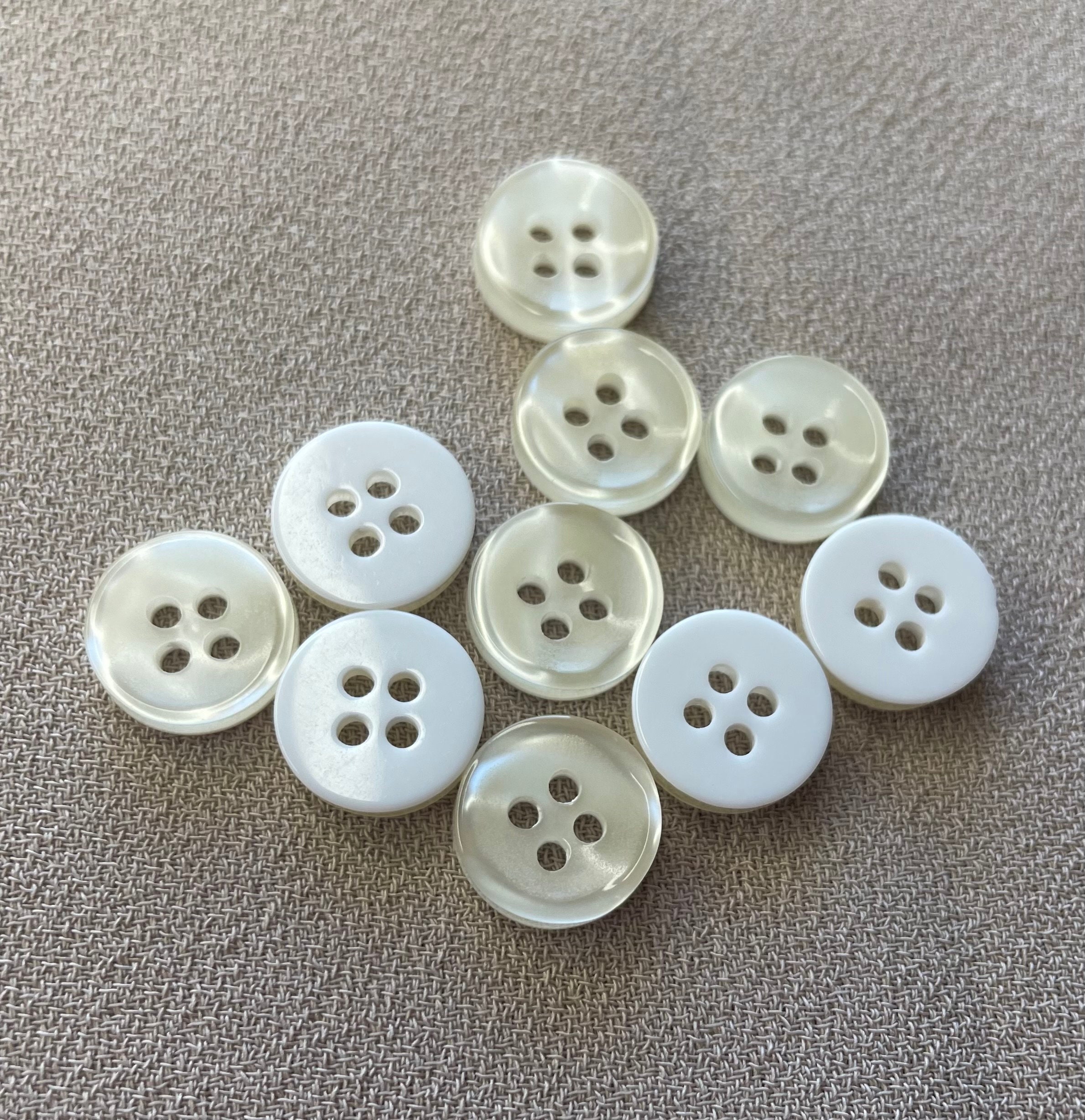 Pack of 10 Ivory White Four Hole Buttons for Shirts, Blouses, Sewi - Etsy