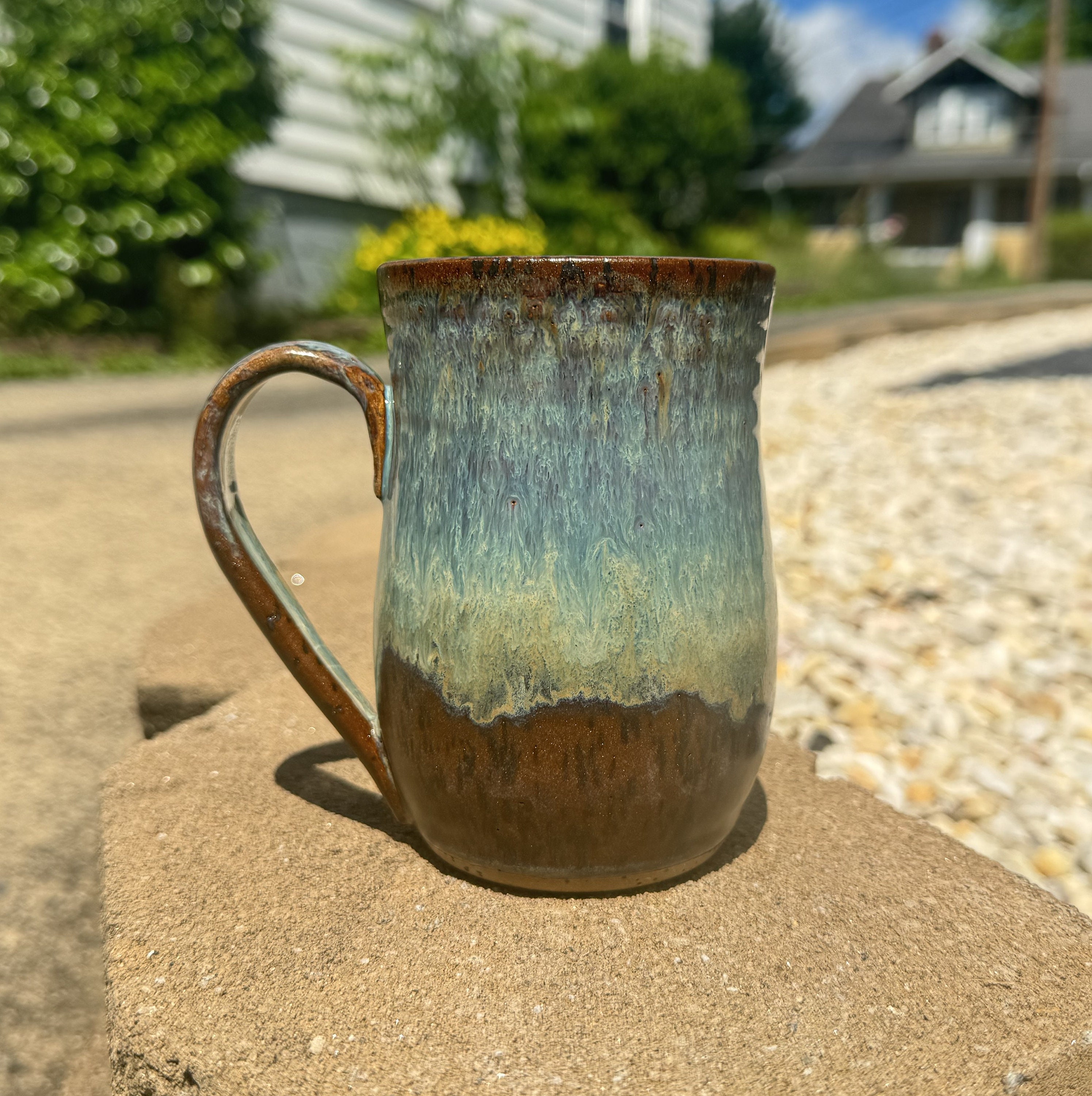 Texture Autumn Wheel Thrown Ceramic Mug - Etsy