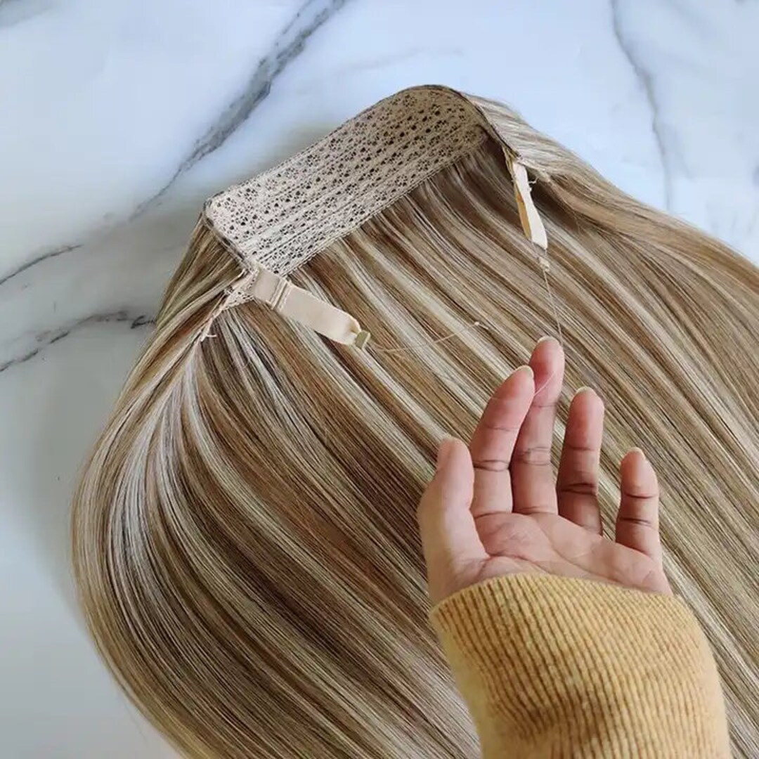 Top Quality Halo Hair Extension Highlight Ombre Color Virgin Double ...