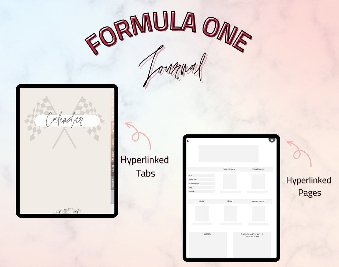 Formula 1 Journal, Beige | Digital F1 Journal | F1 Gift | Undated | F1 ...