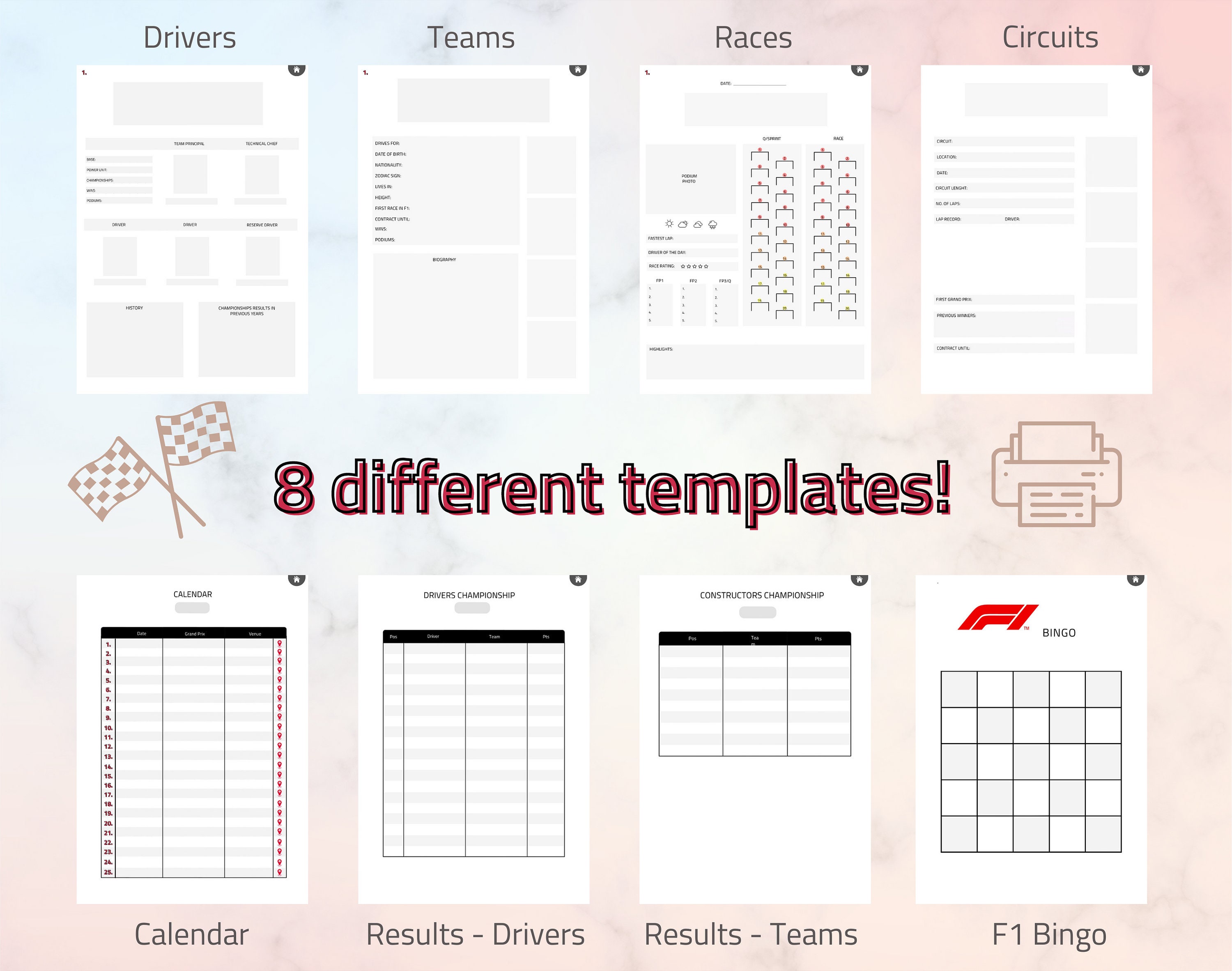 Formula 1 Journal, Beige | Digital F1 Journal | F1 Gift | Undated | F1 ...