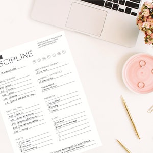 Daily Discipline Checklist - Etsy
