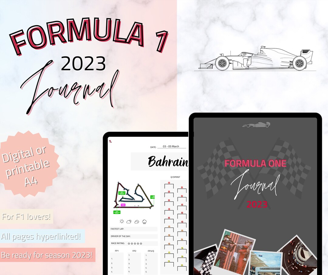 2023 Formula 1 Journal, Grey | Digital Journal | F1 Gift | F1 - Etsy