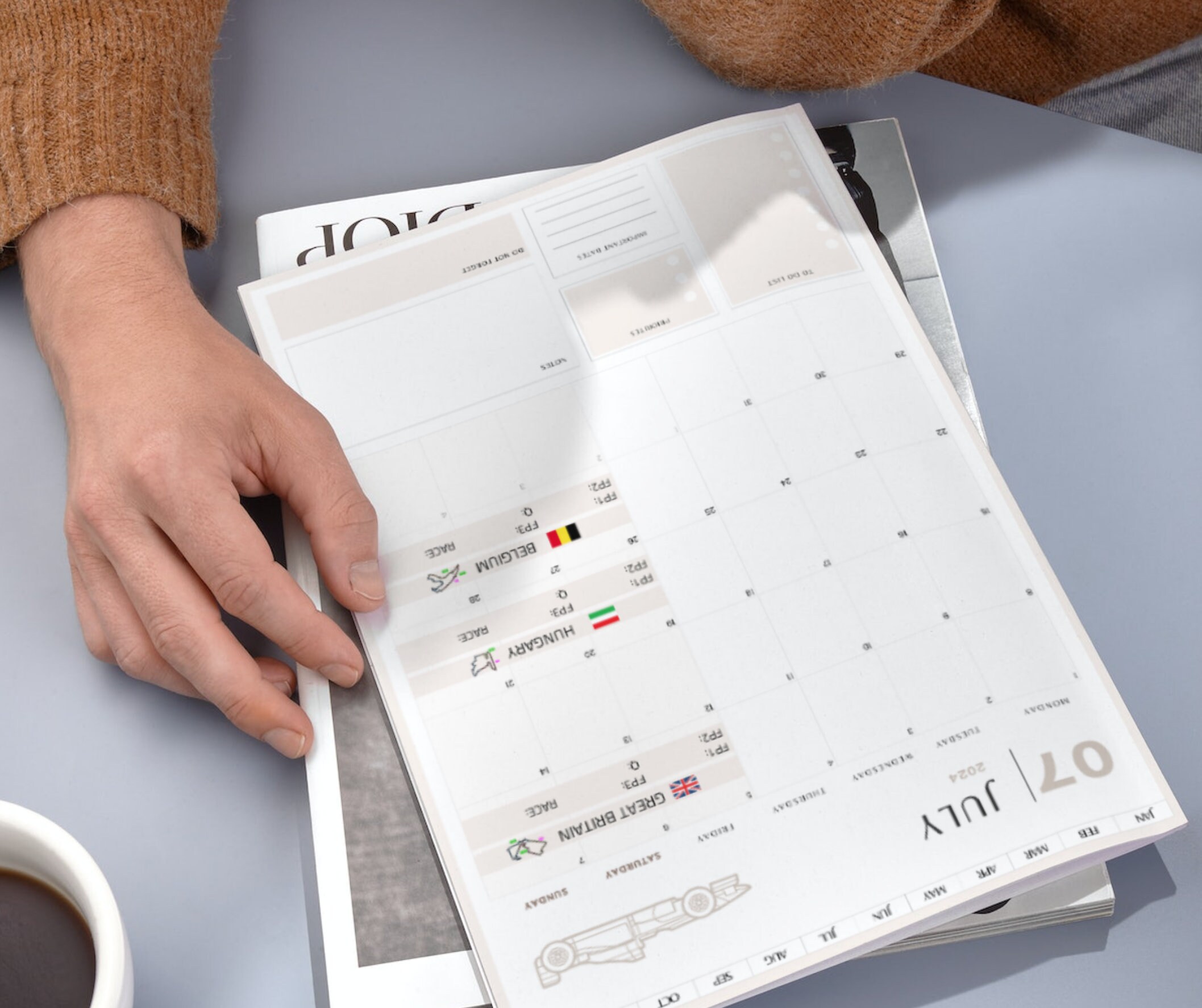 F1 Planner 2024 | Digital Formula 1 Planner | Formula One | Calendar F1 ...