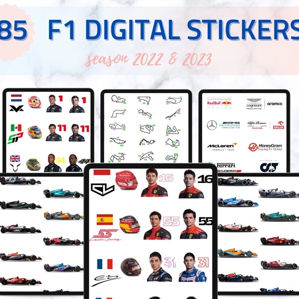 F1 Stickers - Etsy