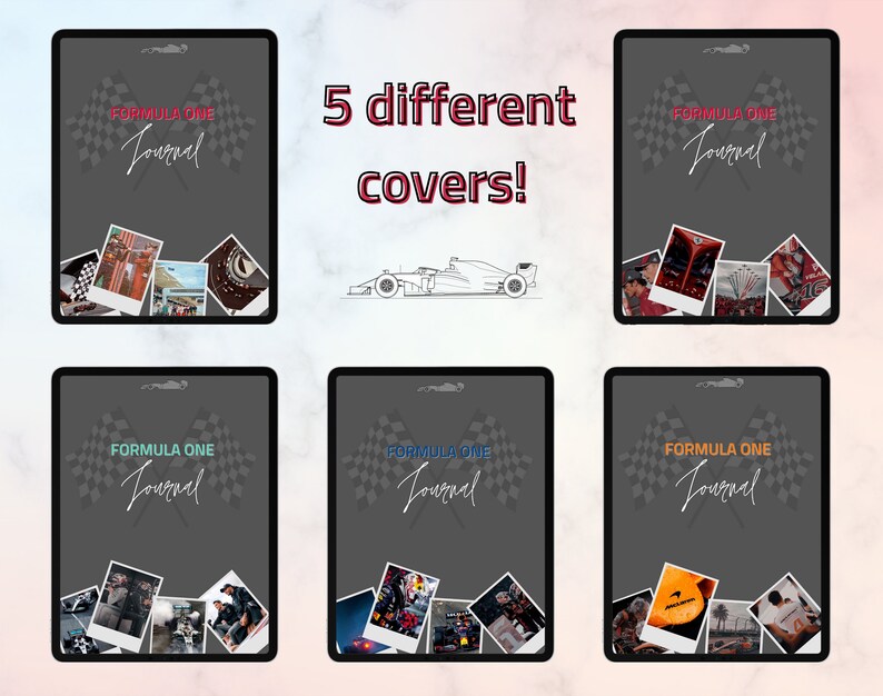 Formula 1 Journal, Grey | Digital F1 Journal | F1 Gift | Undated ...