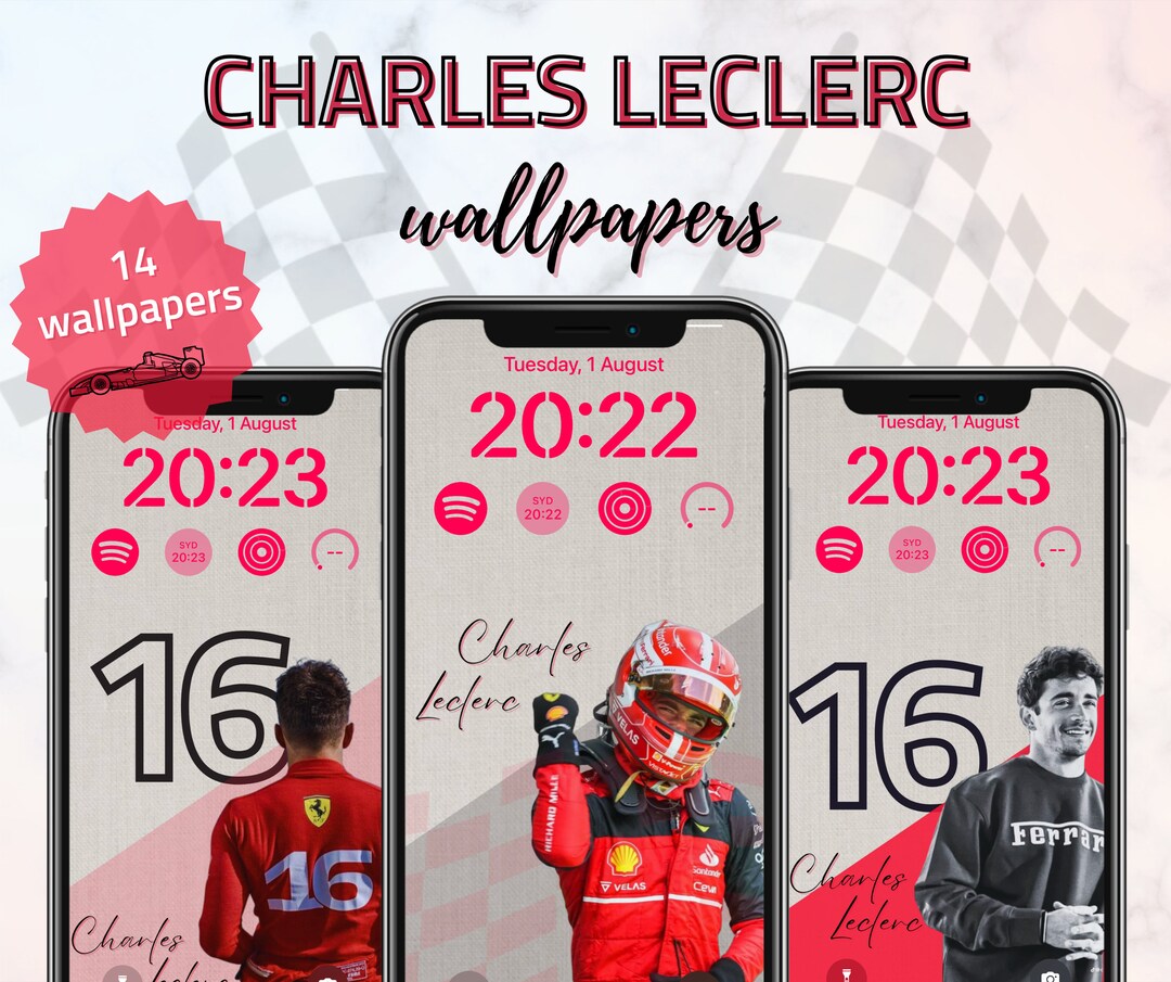 14 F1 CHARLES LECLERC Phone Wallpapers Iphone Wallpaper - Etsy