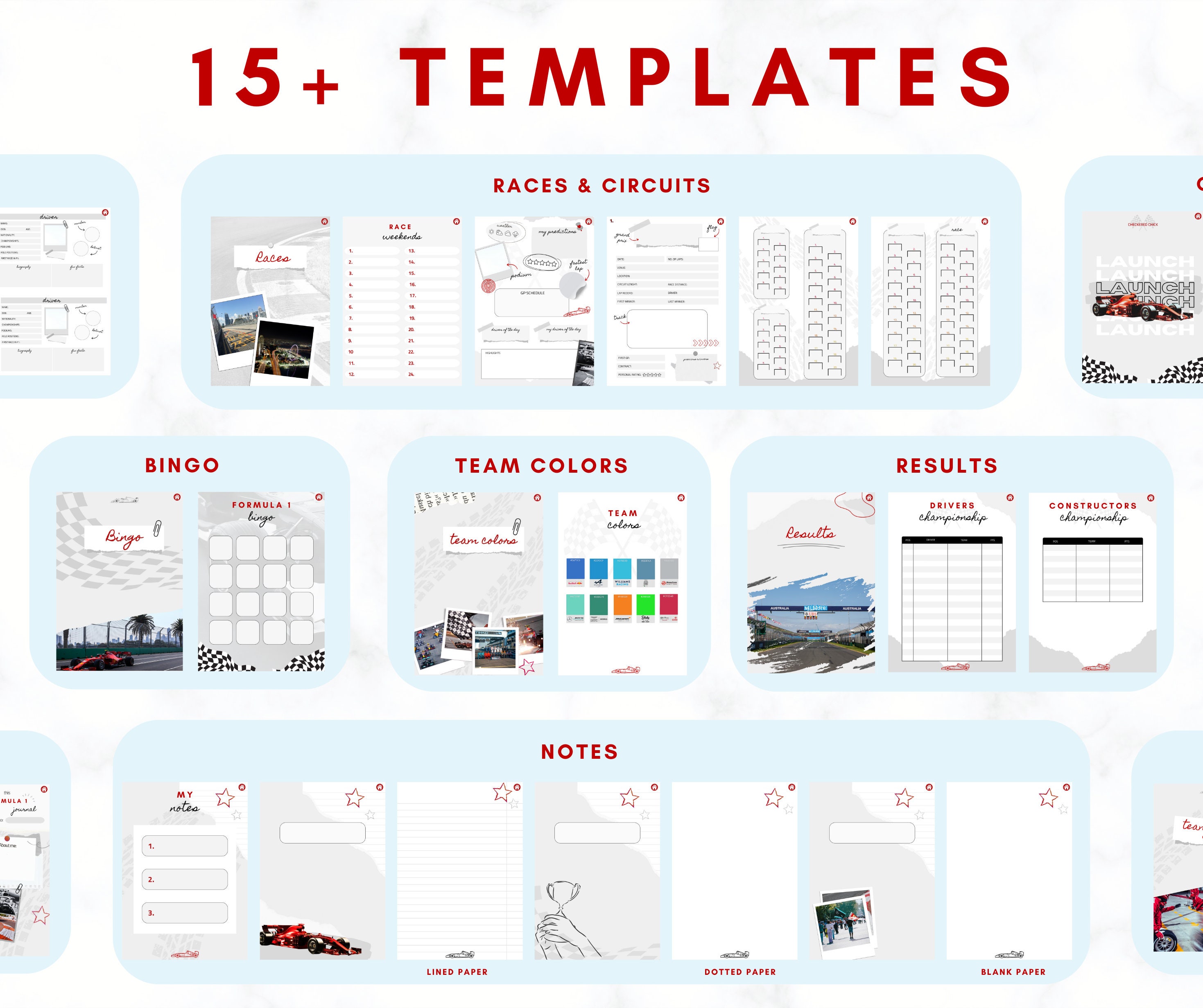 Formula 1 Journal Extended | Digital F1 Journal | Undated | F1 Gift ...