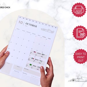 F1 Planner 2024 Digital Formula 1 Planner Formula One Calendar F1 2024 ...