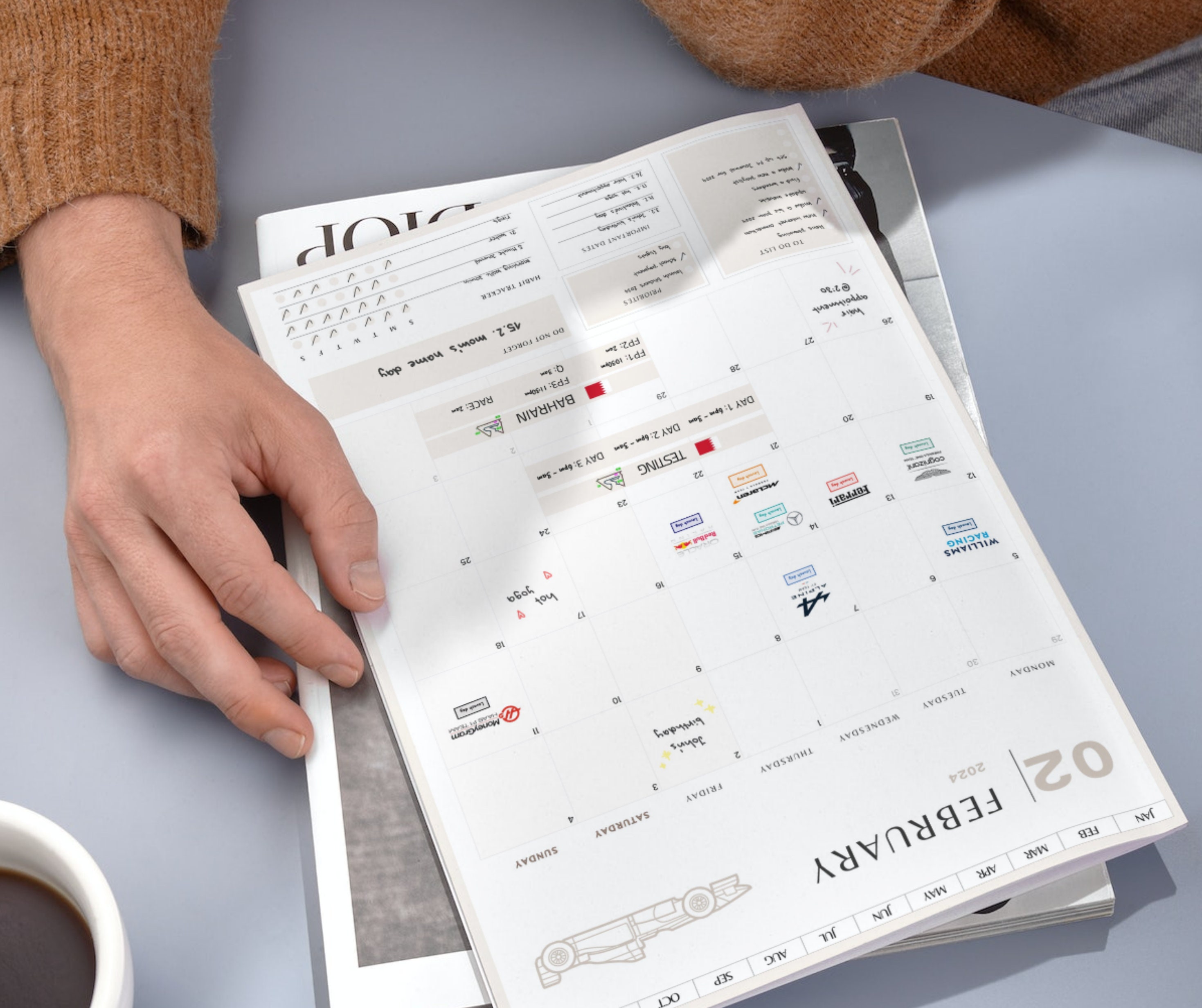 F1 Planner 2024 Digital Formula 1 Planner Formula One Calendar F1 2024 ...