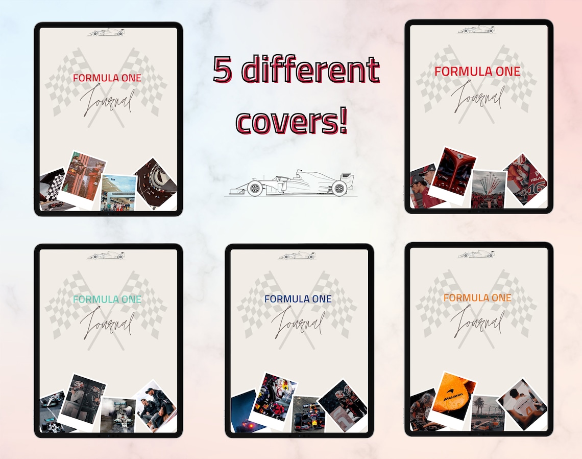 Formula 1 Journal, Beige | Digital F1 Journal | F1 Gift | Undated | F1 ...