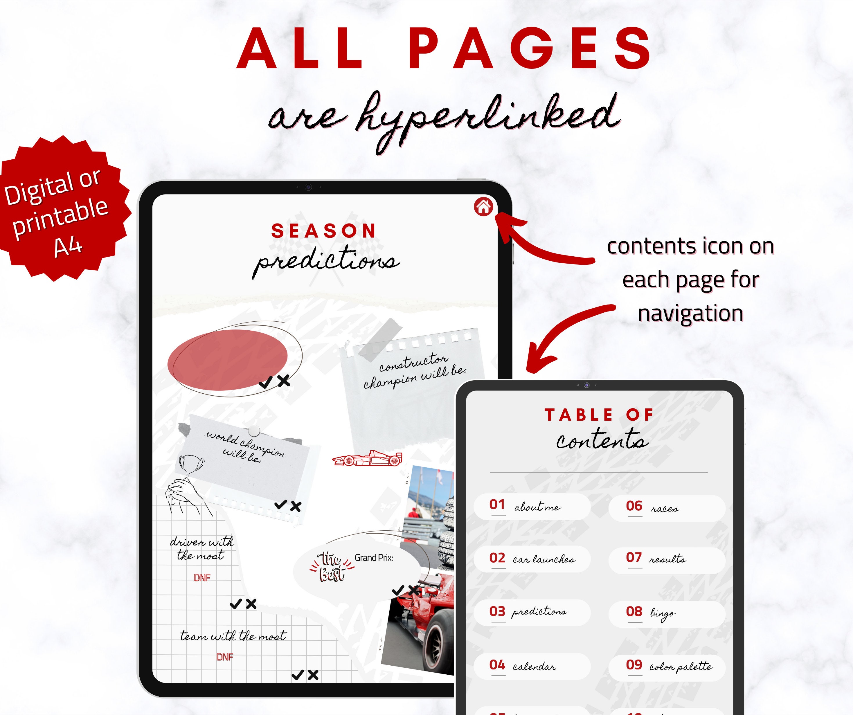 Formula 1 Journal Extended | Digital F1 Journal | Undated | F1 Gift ...