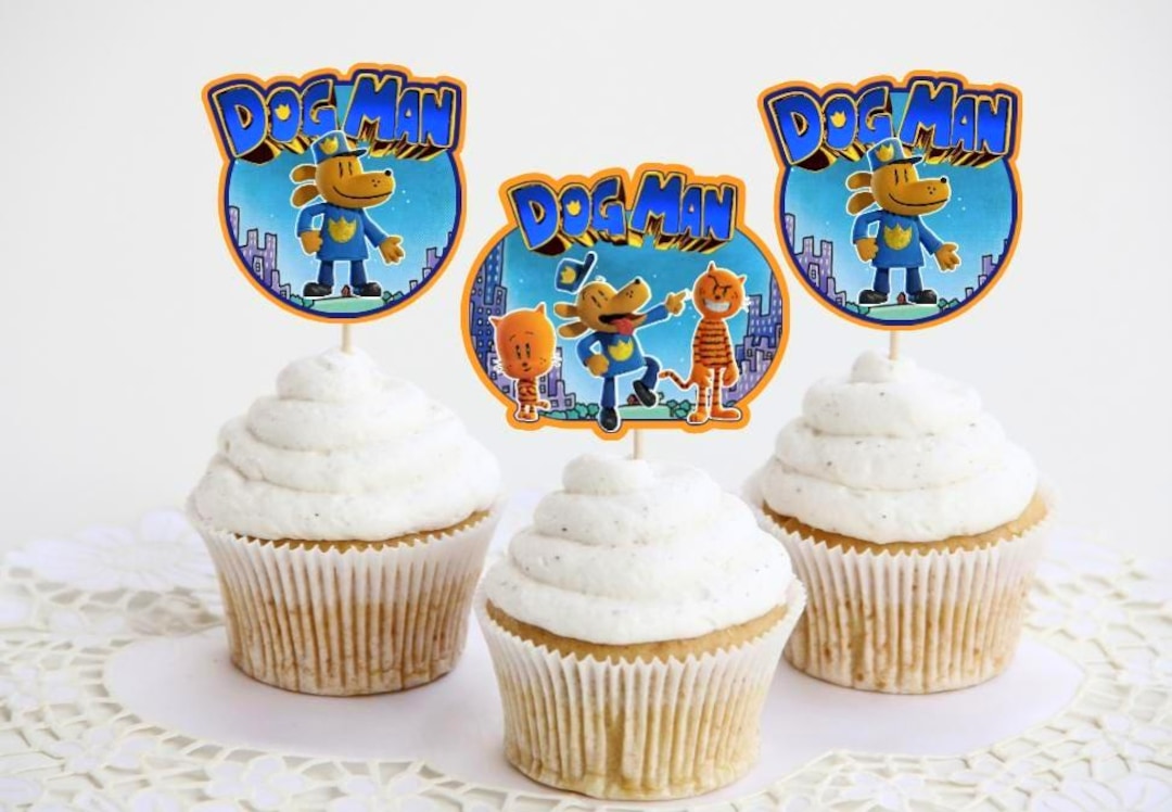 Dog&man Cupcake Toppers - Etsy